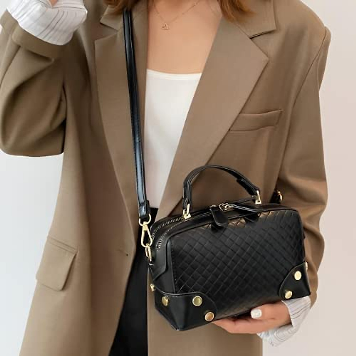 Trendy bag 2022, crossbody satchel bag for women, medium size sling purse, handbag, shoulder bag, messenger bowler bag (Grey Gray