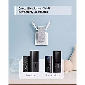 Certified Wi-Fi Bridge for eufy Security Smart Lock, Remote Wi-Fi Unlocking, Instant Notifications, Connect to The Google Assistant or Alexa, Official eufy Accessory.