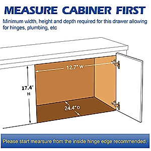 SIMCAS Pull Out Cabinet Organizer 11"W x 21"D, 1Tier Kitchen cabinet pull out shelves for organizers and storage, pull out drawers for kitchen cabinets, Pantry, Bathroom, under sink cabinet organizers