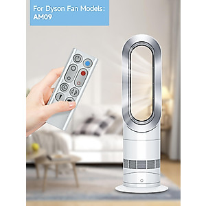 New Replacement Remote Control for Dÿson AM09 Hot + Cool Heater Tower Fan (Silver), Not for White Remote
