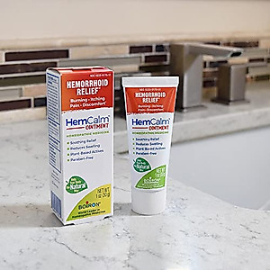 Boiron HemCalm Ointment for Hemorrhoid Relief of Pain, Itching, Swelling or Discomfort - 1 oz