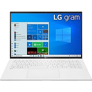LG Gram 16Z90P - 16" WQXGA (2560x1600) Ultra-Lightweight Laptop, Intel evo with 11th gen CORE i5 1135G7 CPU , 8GB RAM, 256GB SSD, Alexa Built-in, 22 Hours Battery, Thunderbolt 4, White – 2021