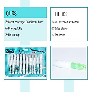 Mr. Pen- Correction Pen, Correction Fluid, Pack of 12, Correction liquid White, White Correction Fluid, White Fluid, White Out, Wipe Out Liquid, Wide Out Fluid, White Correction Tape Pen Fluid