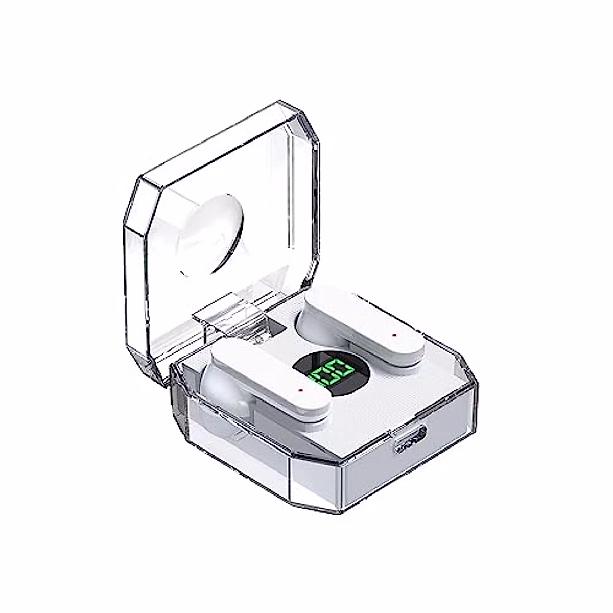 Bluetooth 5.3 Headphones, Wireless Earbuds with 40 Hours Playtime Charging Case, Deep Bass, IPX7 Waterproof Running Earphones with 4 Microphones for Clear Calls, LED Display, (Black)