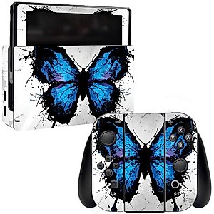 MightySkins Skin Compatible with Nintendo Switch - Butterfly Splash | Protective, Durable, and Unique Vinyl Decal wrap Cover | Easy to Apply, Remove, and Change Styles | Made in The USA