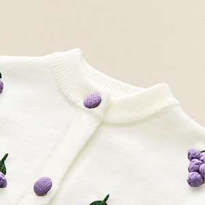 Balatale Toddler Girls Fall Outfits Buttons Sweater Tops Mini Skirt Set 2Pcs Long Sleeve Autumn Winter Clothes Set Purple 12-18Mth