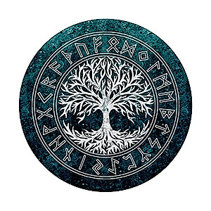 Celtic Tree of Life, Runes, Viking, Yggdrasil, Nordic Symbol PopSockets Swappable PopGrip