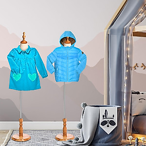 Geetery 2 Pcs Kid Dress Form Old Adjustable Toddler Clothes Mannequins Children's Mannequin with Wooden Base for Window Counter Studio Clothing Store Display (3-4 Years)