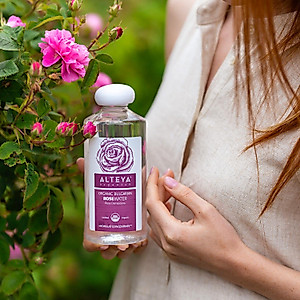 Alteya Organics Rose Water, Organic Facial Toner, 34 Fl Oz/ 2x17 Fl Oz Bundle, Pure Bulgarian Rosa Damascena Flower Water, Award-Winning Moisturizer, BPA-Free Bottle with Reducer