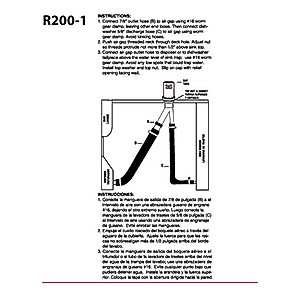 Westbrass R200-1-62 Air Gap Kit with Skirted Brass Cap, Powder Coat Flat Black