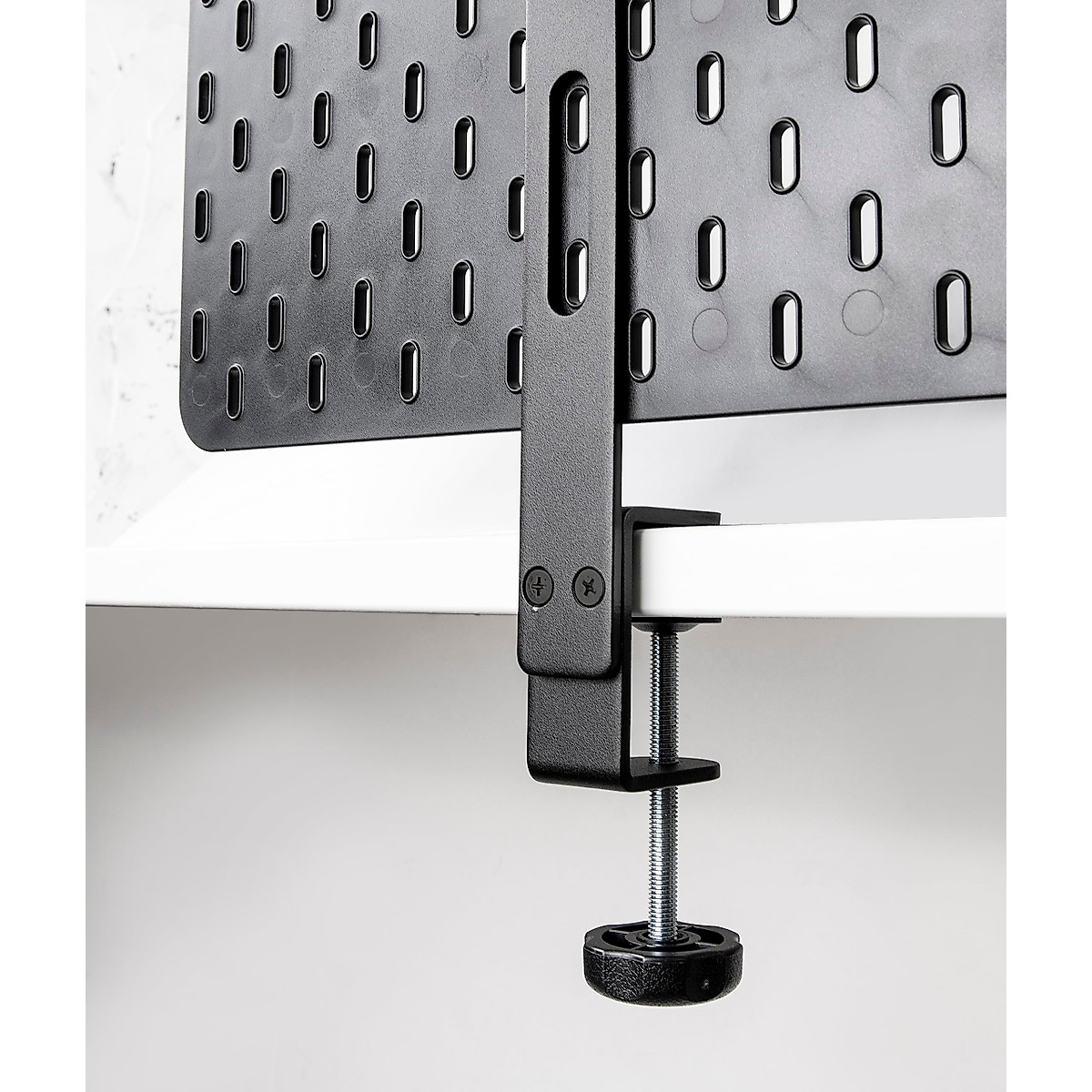 MAX SMART Clamp-on Desk Pegboard, Desk Privacy Panel, Office & Gaming Desk Organizer, Standing Desk Accessory - Efficiently Organize Above or Under Desk Placement