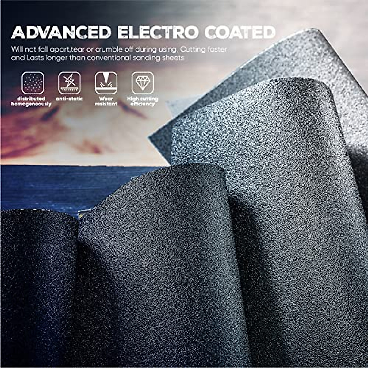 Augtouf 20 Pcs 60 Grit Wet or Dry Sandpaper, Fine Sandpaper Assortment for Wood, Metal, Resin, Automotive, Plastic Multi Purpose - 9x3.6 Inches