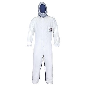 SAS Safety 6938 Moon suit Nylon Cotton Coverall, Large, White