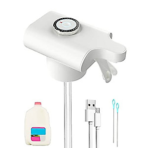 COROTC Milk Dispenser For Fridge Gallon, Electric Milk Dispenser For Kids/Elderly, Sealed Automatic Drink Dispenser For Fridge With Date Reminder, Rechargeable Beverage Dispenser Prevent Overflowing