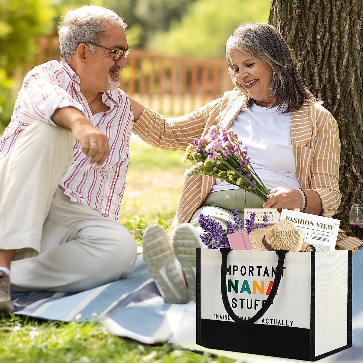 Xinezaa Nana Birthday Gifts from Grandkids, Mothers Day Gift for Nana, Nana Gifts for Grandma, Nana Christmas Gifts Ideas, Best Nana Ever Gifts, Unique Nana Tote Bag Gift