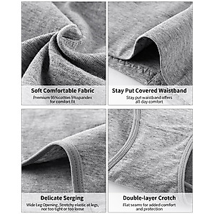 CULAYII Tummy Control Underwear for Women High Waisted Full Coverage Ladies Underwear Soft Stretch Cotton Postpartum Briefs Underwear Panties Pack(M)