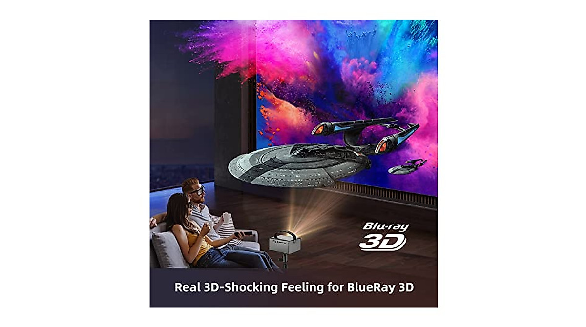 Portable Smart 3D Mini Projector - 4K Home Cinema