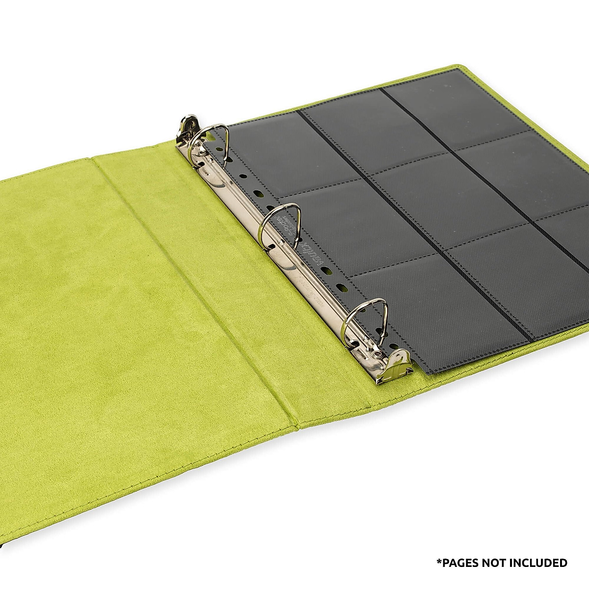 Vault X Premium Exo-Tec 3 Ring TCG Binder for 9 Pocket Trading Card Pages - 30+ Page Capacity Easy Open 3 D-Ring Clip Binder for TCG CCG Photo Cards (Slim, Black)