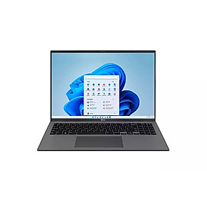 LG Gram (2022) 16Z90Q Ultra Lightweight Laptop, 16" (2560 x 1600) IPS Display, Intel Evo 12th Gen i5 1240P Processor, 16GB LPDDR5, 512GB NVMe SSD, FHD Webcam, WiFi 6E, Thunderbolt 4, Windows 11, Gray
