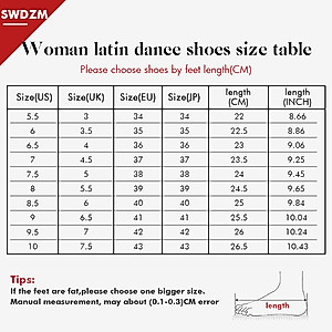 SWDZM Women's Latin Ballroom Dance Shoes Salsa Waltz Performance Practice Dance Shoes,LP1213-DB-Beige 9.5 US