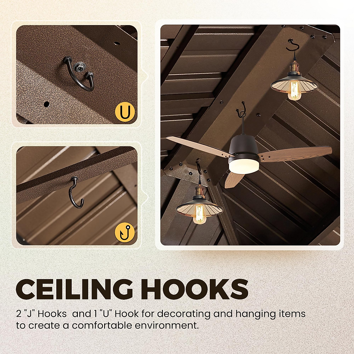 YOLENY 12' x 12' Gazebo, Hardtop Gazebo with Aluminum Frame, Double Galvanized Steel Roof, Curtains and Netting Included, Metal Gazebos Pergolas for Patios, Garden, Lawns, Parties