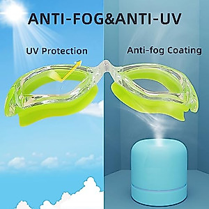 Sinca Kids Goggles for Swimming - Waterproof Fog Anti-UV Youth Swimming Goggles For Children Boys and Girls (Green)