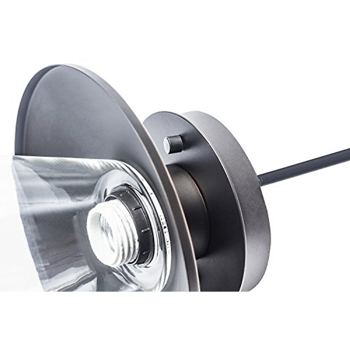 Globe Electric 64846 1-Light Semi-Flush Mount Ceiling Light, Oil Rubbed Bronze, Clear Glass Shade, Ceiling Light Fixture, Light Fixtures Ceiling Mount, Bedroom Lights for Ceiling, Dining Light Fixture