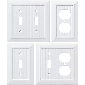 Franklin Brass W35272-PW-C Classic Beadboard Double Decorator Wall Plate, Single