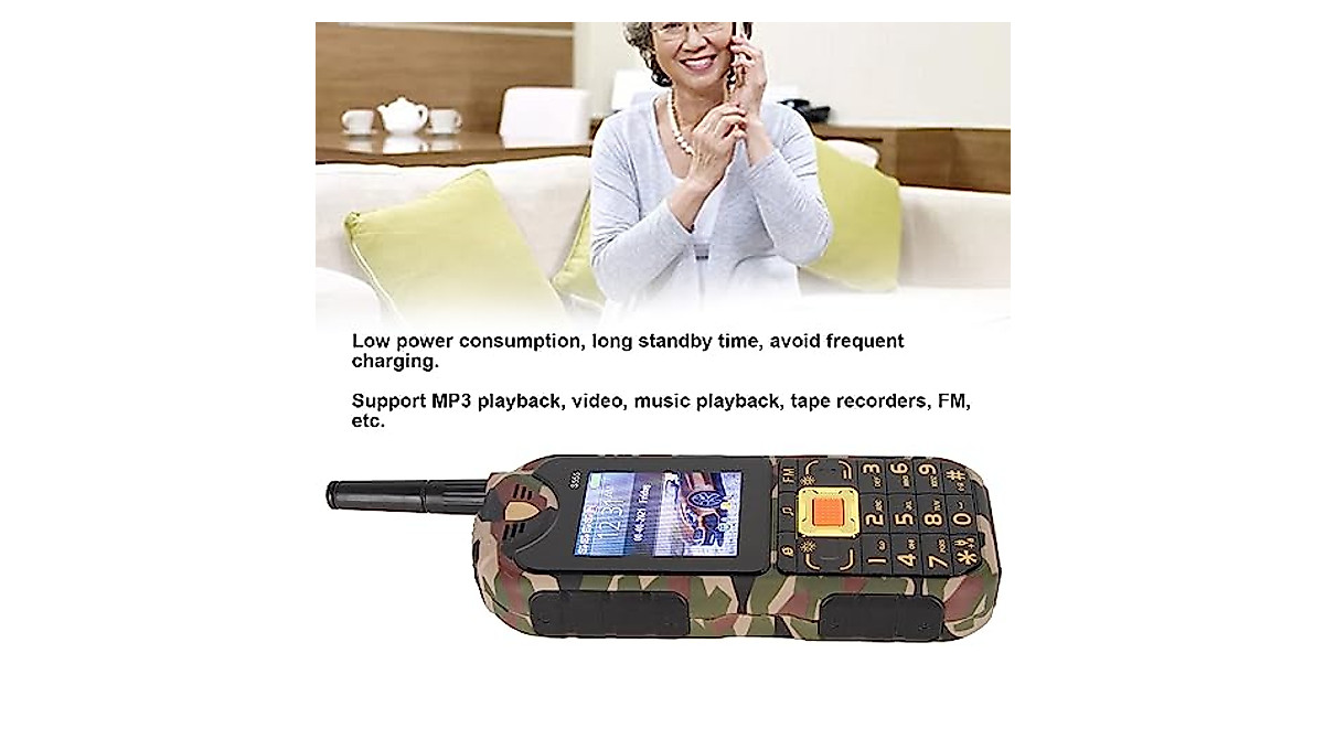 Yunseity Unlocked Button Phone for Seniors - Long Battery & Easy Use