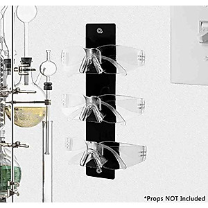 Marketing Holders Glasses Holder Holds 3 Pair Wall Mount with Hanging Hardware Black Acrylic Retail Locations Space Saver Organizer Storage Warehouses Eyeglasses Sunglasses Spectacles Bifocals
