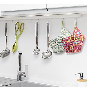 Mepple Microwave Bowl Cozy, Hot Soup Bowl Holders, Multipurpose Potholders for Hot & Cold Foods, Bowl-shaped Containers, Essential Kitchen Utensils Gadgets, Set of 2, Red and Green