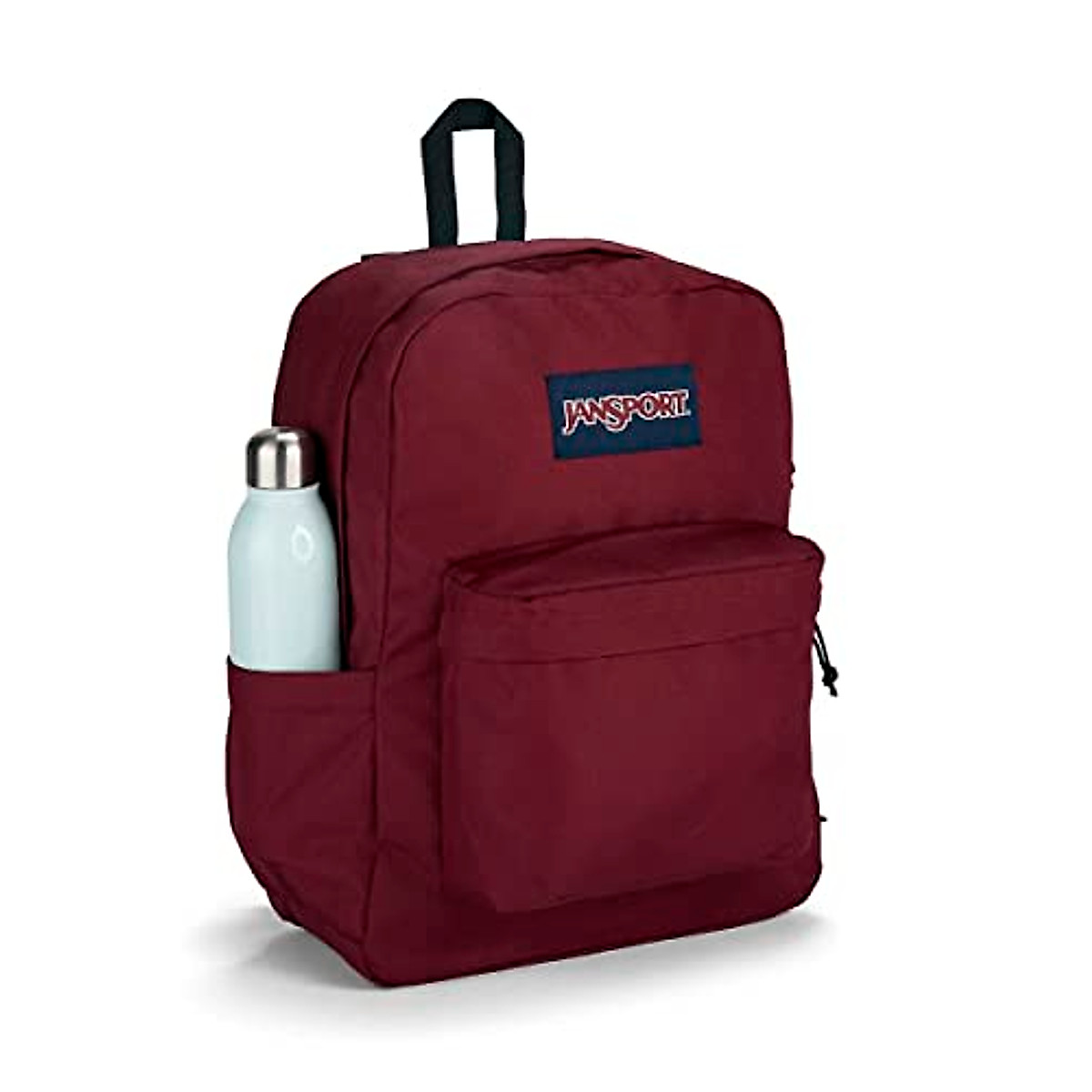 JanSport Superbreak Plus Backpack - Work, Travel, or Laptop Bookbag with Water Bottle Pocket, Russet Red