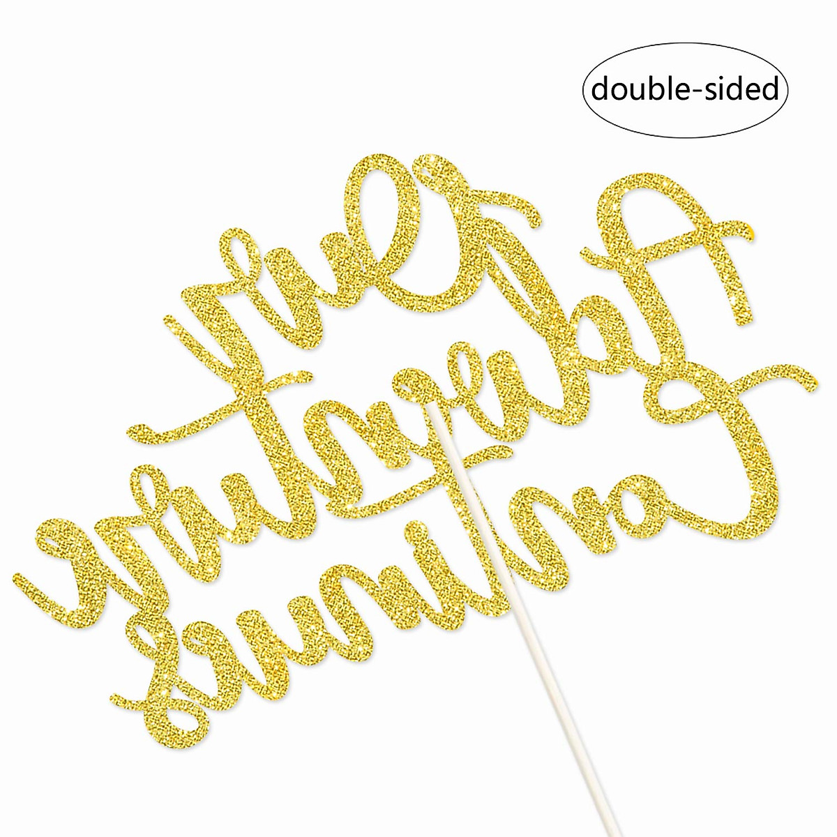 Glitter Gold Our Adventure Continues Cake Topper，Bridal Shower Cake Topper，Engagement Cake Topper，Wedding Anniversary Party Decor，Travel Themed Vow Renewal Decorartions