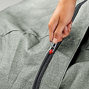 Big Joe Fuf Medium Foam Filled Bean Bag Chair with Removable Cover, Fog Lenox, Durable Woven Polyester, 3 feet Big