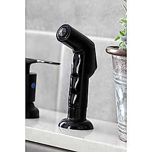 Kingston Brass FB7790SVLSP Serena 8" Centerset Kitchen Faucet, Matte Black