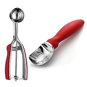 Spring Chef Ice Cream Scoop and Medium Cookie Scoop Bundle Bundle - Red