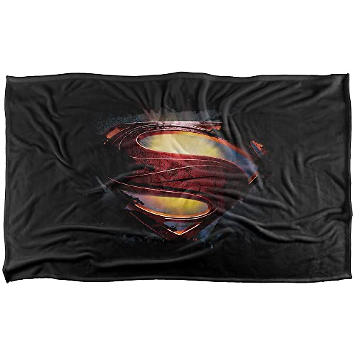 Superman Man of Steel Grungy Shield Silky Touch Super Soft Throw Blanket 36" x 58",Grungy Shield