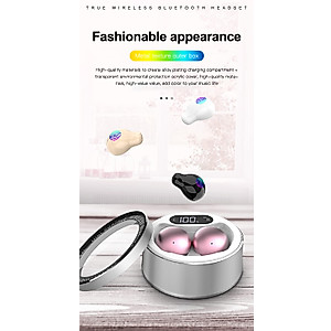 Loluka Invisible Earbuds LED Power Display Wireless Waterproof Touch Control Tiny Earbuds for Small Ears Bluetooth 5.0 Smallest for Music