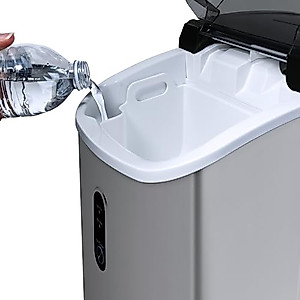 Newair Nugget Countertop Ice Maker Machine | 26 lbs. | Sonic Ice Maker in Stainless Steel, Self-Cleaning Function, Refillable Water Tank, Perfect Canes Ice for Kitchens, Offices, Home Coffee Bars