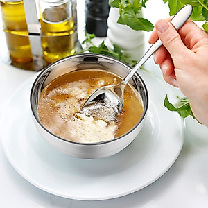 20 Pcs Stainless Steel Bowls Set 17 oz Double Walled Insulated Soup Bowls Snack Metal Bowl for Ice Cream Salad Noodles Sauces Serving, Easy to Clean, 5.1 x 2.6 Inch