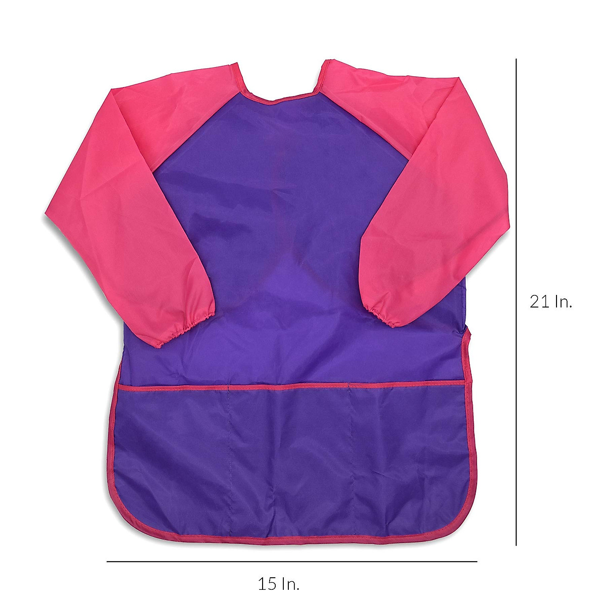 Smocks For Kids - 2 Pack Kids Smock, Toddler Smock, Water Resistant Washable Eco Friendly Long Sleeve Painting Aprons with Pockets for Arts, Crafts, Painting, School, Projects, DIY, Children Ages 2 -7