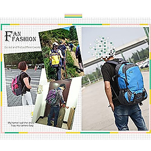 LLPUSLUO 45L Climbing Backpack Rucksack Outdoor Bag Travel Backpacks Waterproof Hiking Back Pack Women Trekking Bag for Men (Black)