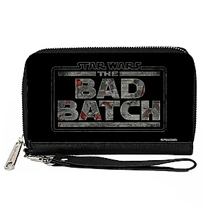 Buckle-Down Women's PU Zip Around Wallet Rectangle-Star Wars The Bad Batch, 7.5"x4.5"