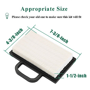 Fremnily 499486 698754 Air Filter for BS 18HP-26HP Intek V-Twin Engines JD MIU11286 GY21056 GY20575 D140 Z245 Craftsman GT5000 GT3000 DYS4500 YS4500 LT1022 1022 LT1024 1024 GT1222 Lawn Mower