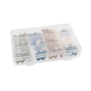 Juvielich Clear Plastic Organizer Box, 36 Fixed Grids Storage Container Jewelry Box for Beads Art DIY Crafts Jewelry Fishing Tackles 10.83"x7.4"x1.77"(LxWxH)