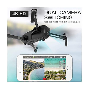 DRONE-CLONE XPERTS Drone X Pro LIMITLESS 2 with GPS Auto Return Home, 5G WiFi FPV, 4K UHD Dual Camera, Brushless Motors, Follow Me, 25 Mins Flight Time, Long Control Range Quadcopter