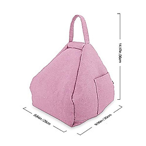 MoKo Tablet Pillow Stand, Lap Pillow Bed Sofa Soft Cushion Holder Xmas Gift for Phones Tablets Up to 11", Fit iPad 10th, iPad Pro 11 2022, iPad Mini 6, iPad Air 4/3, Tab S6/S7 11" - Pink