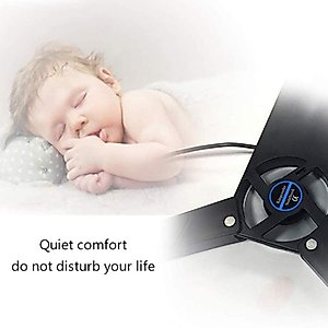 TAMOSH Computer Cooling Pad,Portable Notebook Radiator Foldable Dual Fan Cooling Pad Computer Notebook Computer Cooling