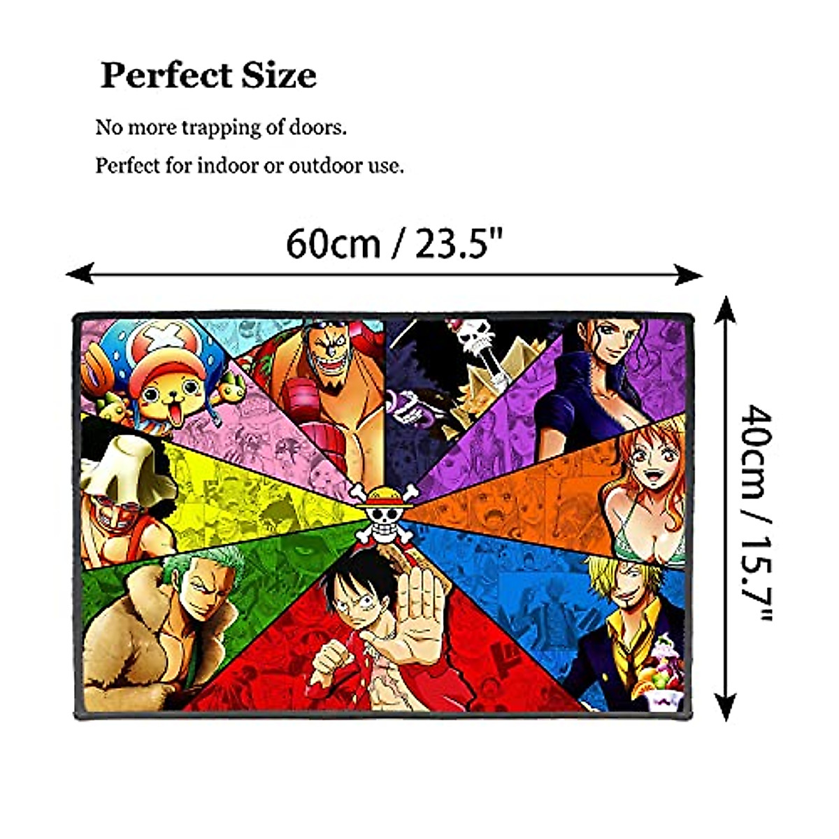 Anime Rug Popular Anime Area Rugs Slip Stain Resistant Soft Carpet for Boys Girls Gaming Desk Home Decor Non-Slip Doormats (16x24 Inches)