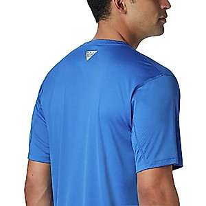 Columbia Men's Pfg Zero Rules Short Sleeve Shirt, Vivid Blue, X-Small